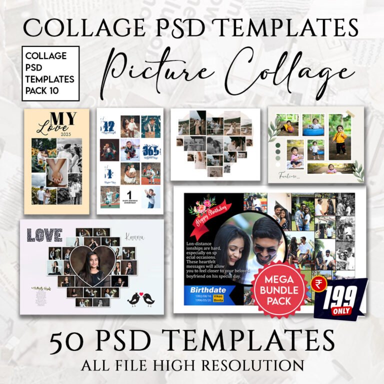 create beautiful Picture Collage with our pre made Picture Collage PSD ...